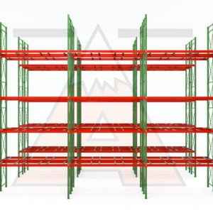 Selective Pallet Rack - Pallet Storage 3D Illustrations
